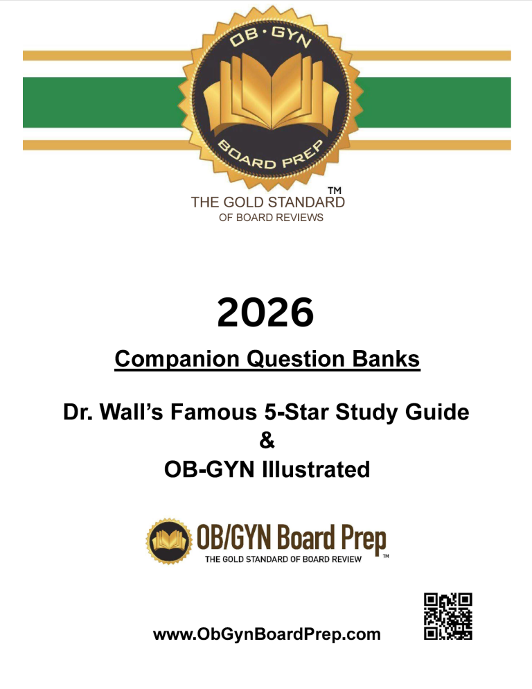 2026 5-Star Study Guide and OB-GYN Illustrated Companion Book - OB/GYN ...